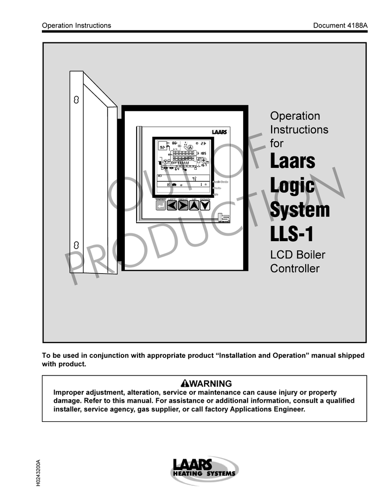 Laars Logic System Installation Manual | Manualzz