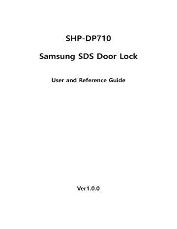 SAMSUNG SDS SHP-DP710 Door Lock Product Manual | Manualzz