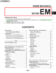 Nissan YD25DDTi - Service manual