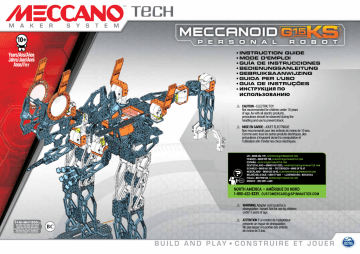 Meccano Meccanoid Dino G15KS Instruções de operação | Manualzz