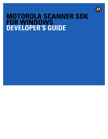 Motorola Scanner Developer’s Guide | Manualzz