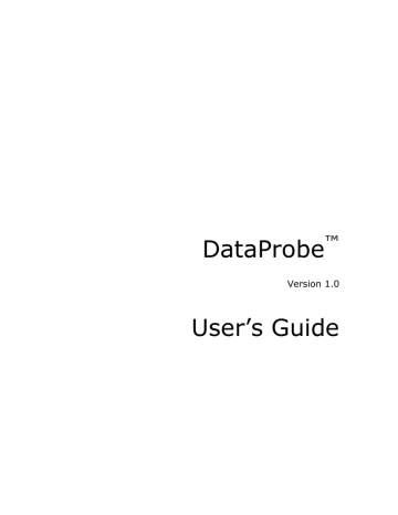QualityLogic DataProbe DataTrap User's Guide | Manualzz