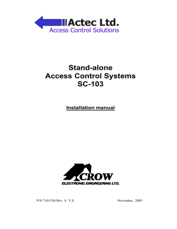 Access Control System SC 103 Installation Manual | Manualzz