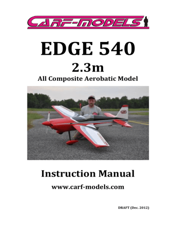 Carf-Models Edge 540 2.3m Owner's Manual | Manualzz