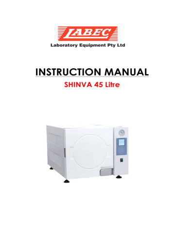 Labec Shinva-45N Autoclave – Bench Model – Shinva 45 Instruction manual ...
