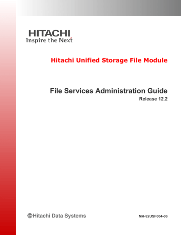 Hitachi Unified Storage File Module Administration Guide | Manualzz