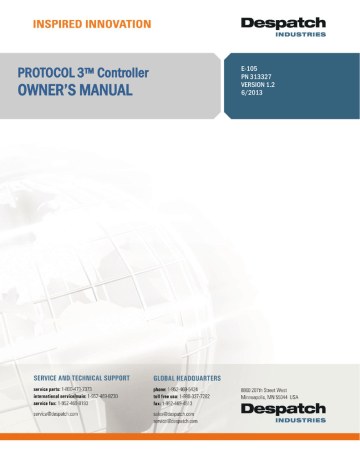 Despatch Protocol 3™ Controller Owner's Manual | Manualzz
