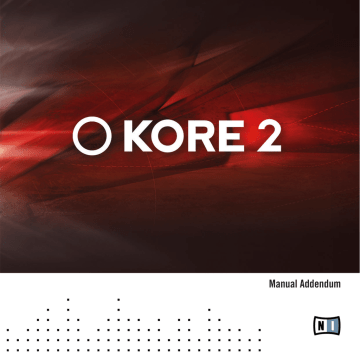 Native Instruments Kore 2 Manual | Manualzz