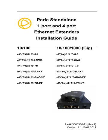 Perle Ethernet Extender Installation guide | Manualzz
