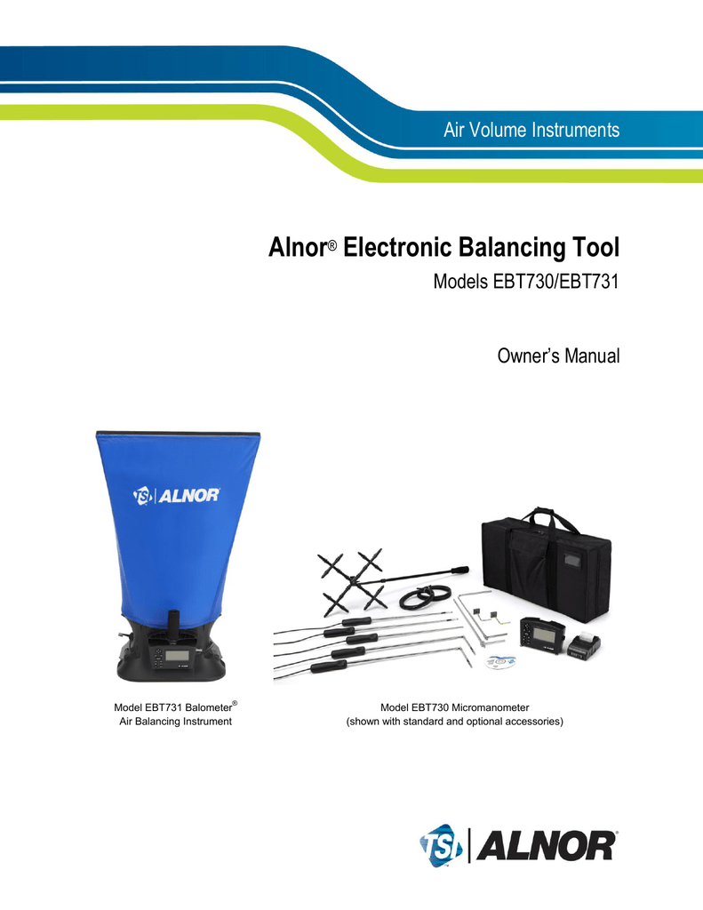 TSI Alnor EBT730 Balometer Manual PDF | Manualzz