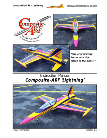 Composite-ARF Jet Lightning Instruction Manual | Manualzz