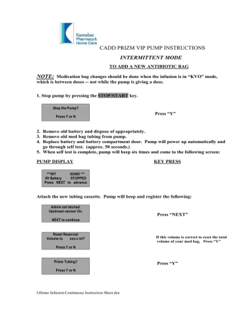 CADD PRIZM VIP infusion pump instructions | Manualzz