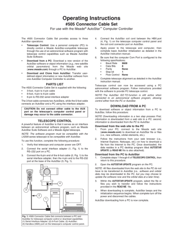 Meade AutoStar Connector Cable Set 505 Instructions | Manualzz