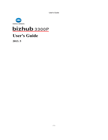 Konica Minolta bizhub 3300P User's Guide | Manualzz