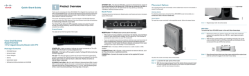 Cisco RVS4000 4-Port Gigabit Security Router with VPN Quick Start Guide ...