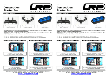 LRP 37100 Startbox 1/10 TW u Trucks 1/8 On-Offroad Manual | Manualzz