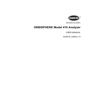 Hach ORBISPHERE 410 User manual | Manualzz