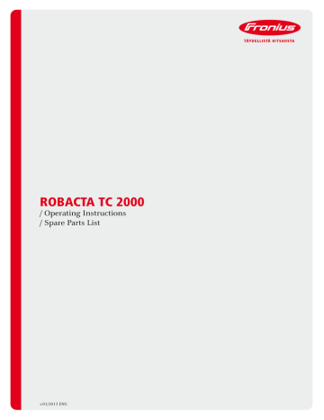 Fronius Robacta TC 2000 Operating Instructions | Manualzz