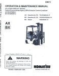 Komatsu BX50 FG20/25/28/30/32(S)(H)T-16 Service Manual | Manualzz