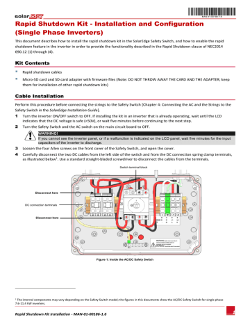 SolarEdge Rapid Shutdown Kit Installation Guide | Manualzz