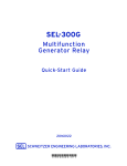 SEL-300G Generator Relay Instruction Manual | Manualzz