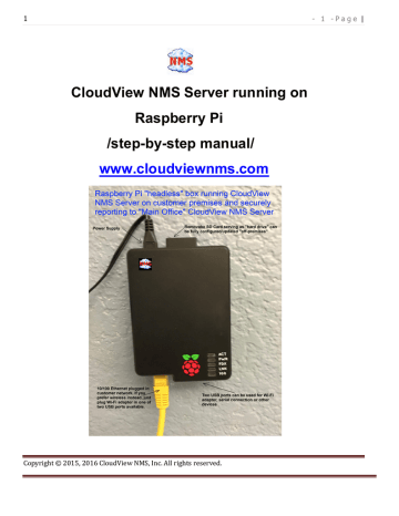 CloudView NMS Server Raspberry Pi User Manual | Manualzz