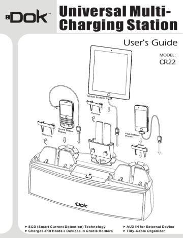 DoK Multi-Charger Docking Station CR22 User's Guide | Manualzz