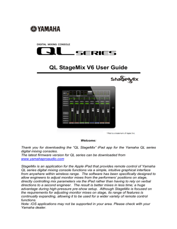 Yamaha QL StageMix User Guide | Manualzz