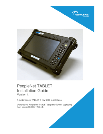 PeopleNet TABLET Installation Guide | Manualzz
