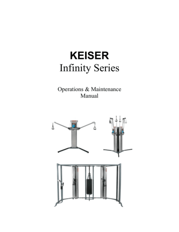 Keiser iNfiNity serIes Operation & Maintenance Manual | Manualzz