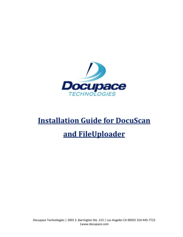 DocuScan, FileUploader Installation Guide | Manualzz