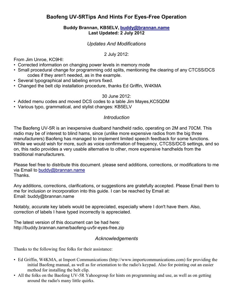 baofeng uv 5r frequency modification
