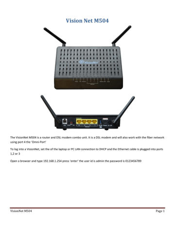 VisionNet M504 manual | Manualzz