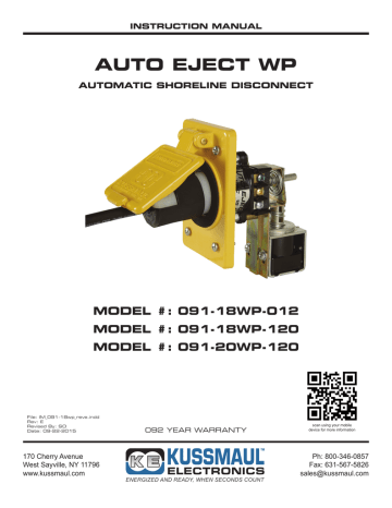 Kussmaul 091-18WP-012 Auto Eject Owner Manual | Manualzz