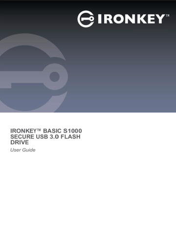 IronKey Secure Flash Drive Basic S1000 User Guide | Manualzz