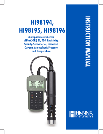 Hanna Instruments HI98194 Instructions Manual | Manualzz