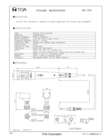 Optimus DM-1200 MICRO DINAMICO 600oH Datasheet | Manualzz