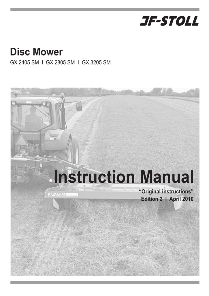 Kongskilde JF Disc Mowers Owner's Manual | Manualzz
