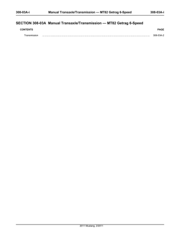 Ford MT82 Getrag 6-Speed Manual Transmission Service Manual | Manualzz