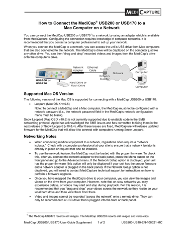 MediCapture USB200 USB170 User Guide Supplement | Manualzz