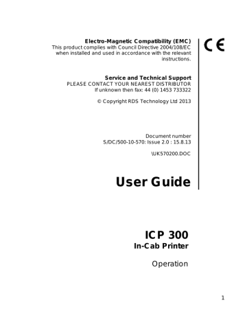 RDS ICP 300 User manual | Manualzz
