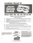 Jake Brake Tune-Up Kit Instruction Manual | Manualzz