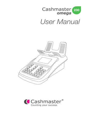 Cashmaster Omega 230 User manual | Manualzz