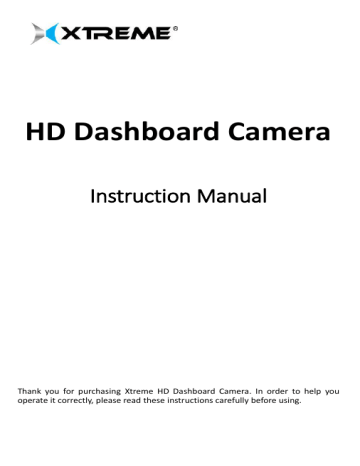 Xtreme HD Dashboard Camera Instruction Manual | Manualzz
