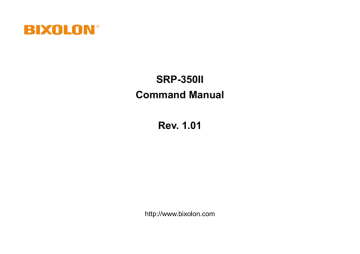 Receipt Printer SRP-350II Command Manual | Manualzz