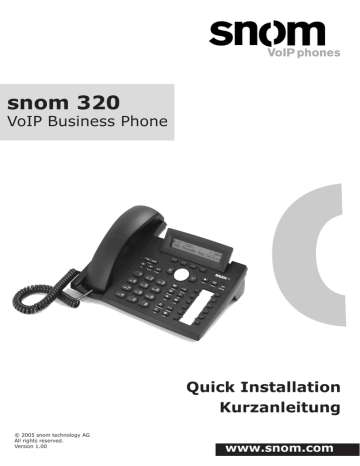 snom 320 Quick Installation | Manualzz