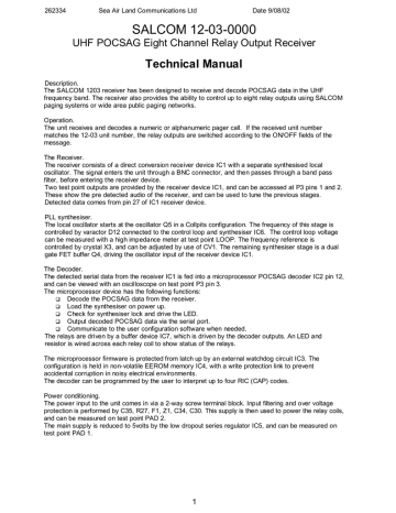 SALCOM 12-03 0000 Technical Manual | Manualzz