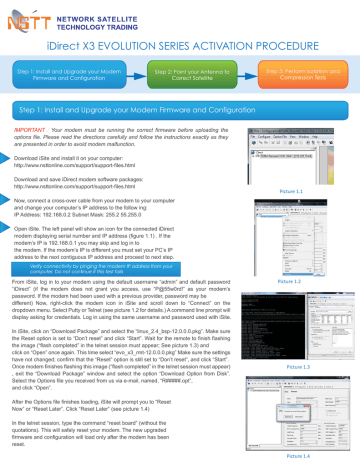iDirect X3 EVOLUTION Activation Procedure | Manualzz