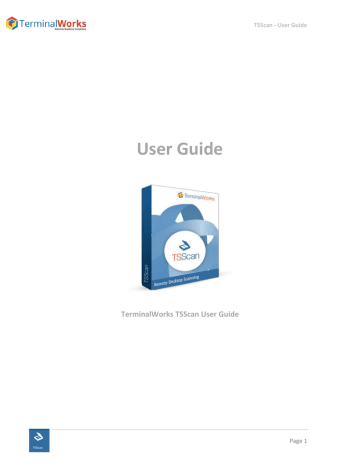 TerminalWorks TSScan User Guide | Manualzz