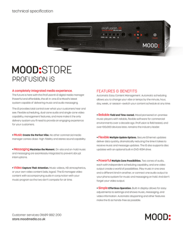 MOOD PROFUSION iS | Manualzz